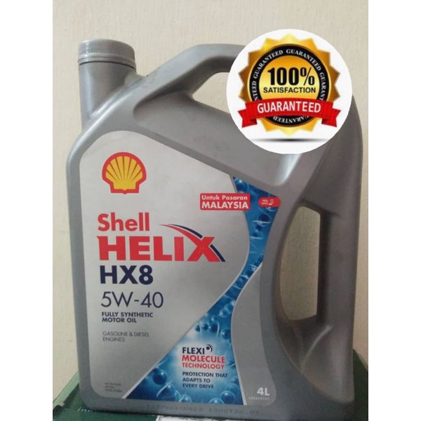 100% Original 5W-40 Shell HELIX HX8 Fully Synthetic Engine Oil | Shopee ...