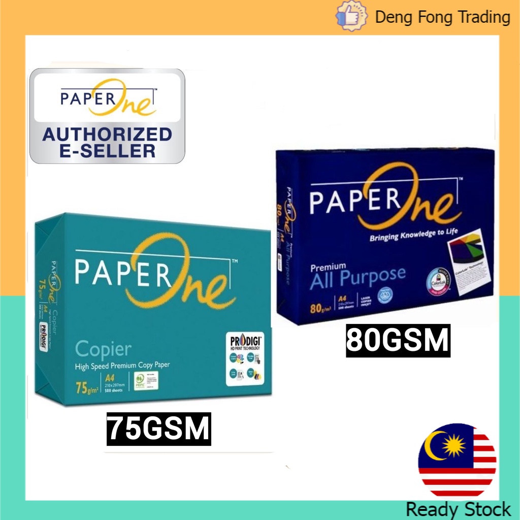 PaperOne A4 Paper 500 Sheet 75Gsm / Kertas A4 500 Helai 75Gsm ...