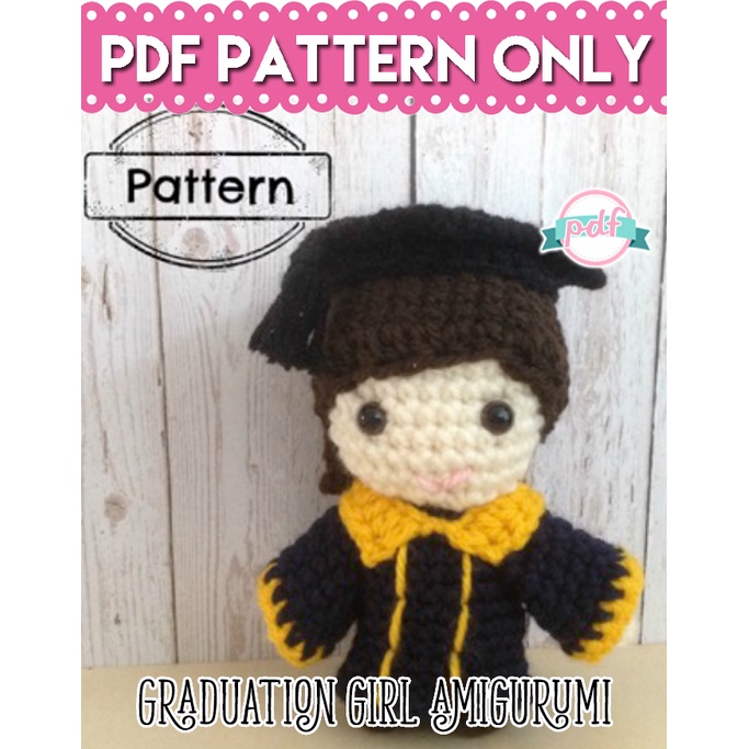 Crochet Pattern - Graduation Girl Amigurumi Pattern PDF | Shopee Malaysia