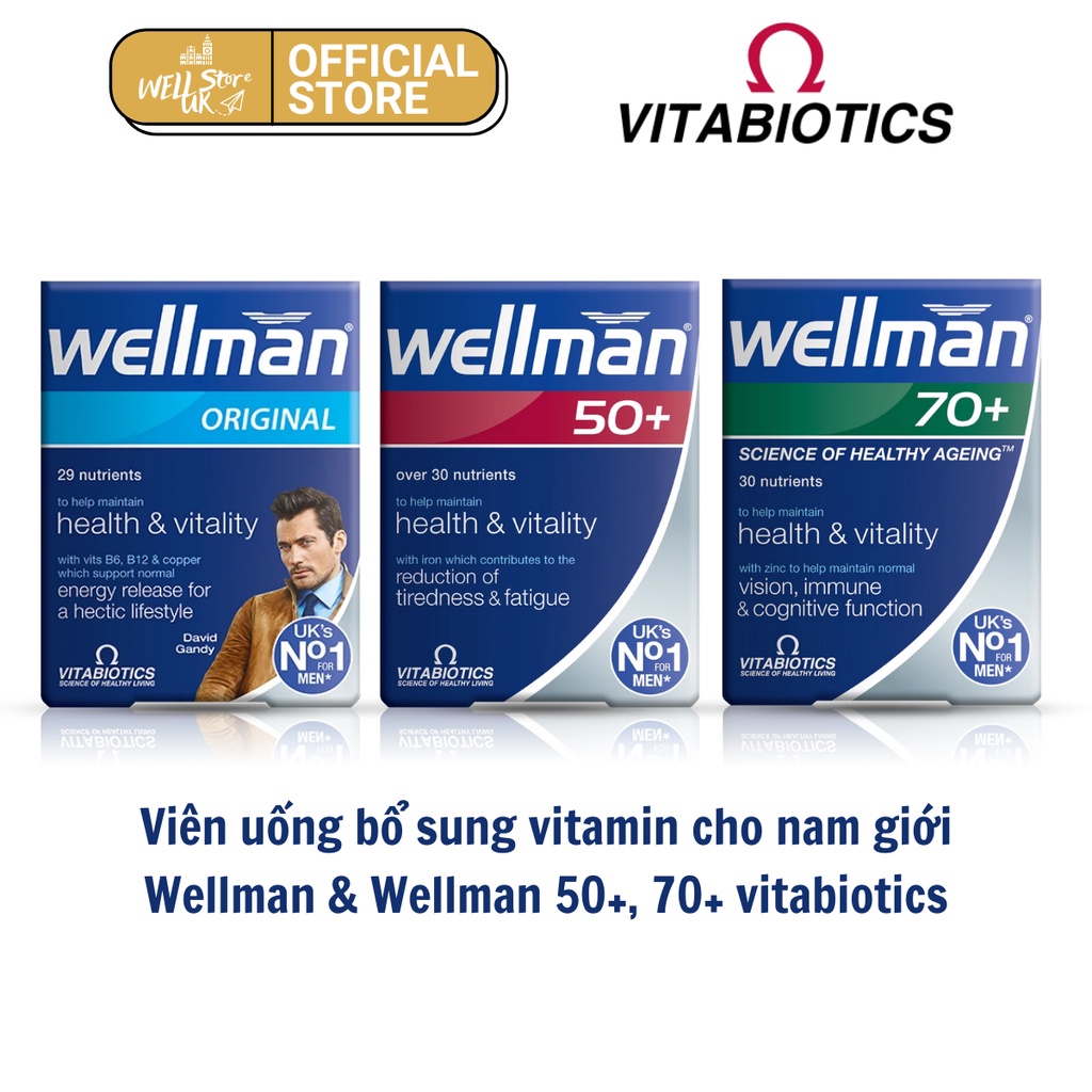 [BillUK]Wellman Vitabiotics energy supplement pills for men box of 30 ...