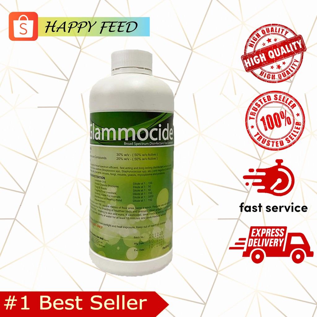 GLAMMOCIDE 1 LITER ( PEMBASMI KUMAN UNTUK REBAN) HAPPY FEED | Shopee ...