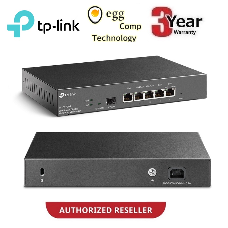 TP-Link TL-ER7206 SafeStream Gigabit Multi-WAN VPN Router (TL ER7206 ...