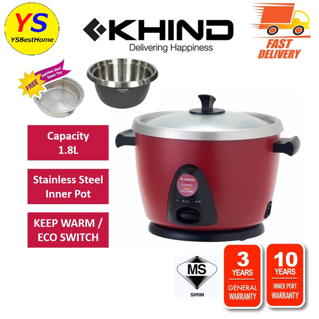 Khind Anshin Smart Rice Cooker (1.8L) RC118M | Shopee Malaysia