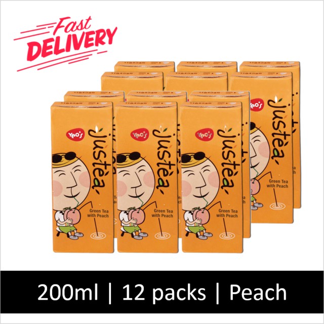 JUSTEA Peach Green Tea 12 x 250ml | Shopee Malaysia