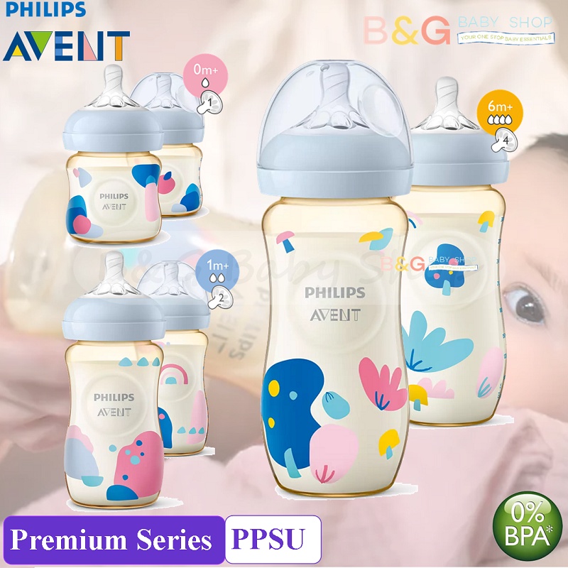 Philips Avent Natural PPSU Anti Colic Wide Neck Baby Newborn Milk ...