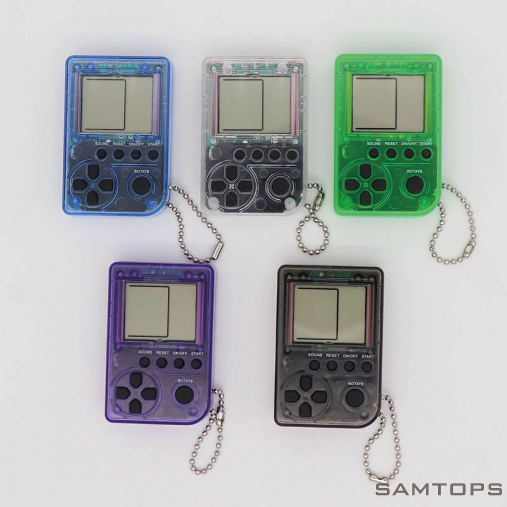 Tetris Game Machine Pendant Keychain Child Games Classic Handheld Game ...