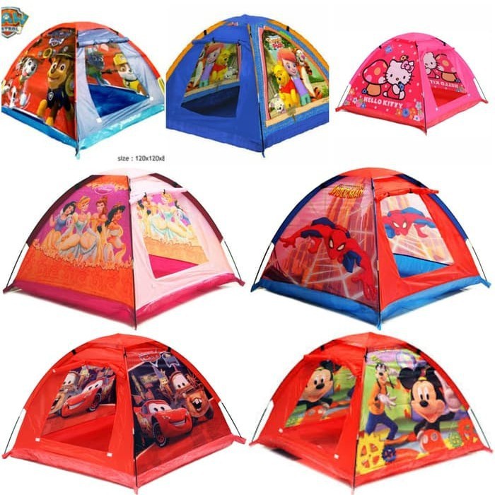 TENDA Children's Camping Tent Cartoon Characters Spiderman Frozen ...