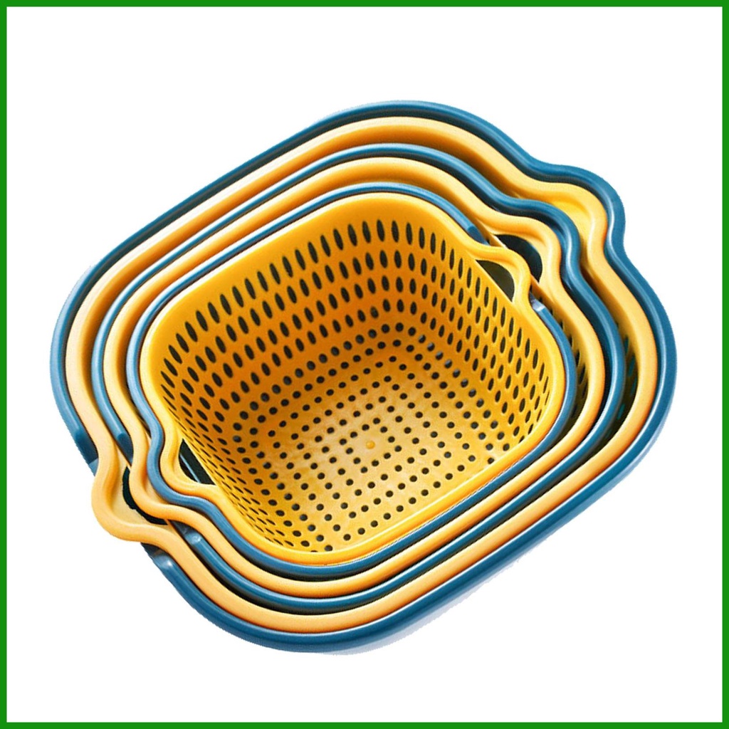 6 Pieces Colanders Strainer Double-layer Fruit and Vegetable Strainer ...