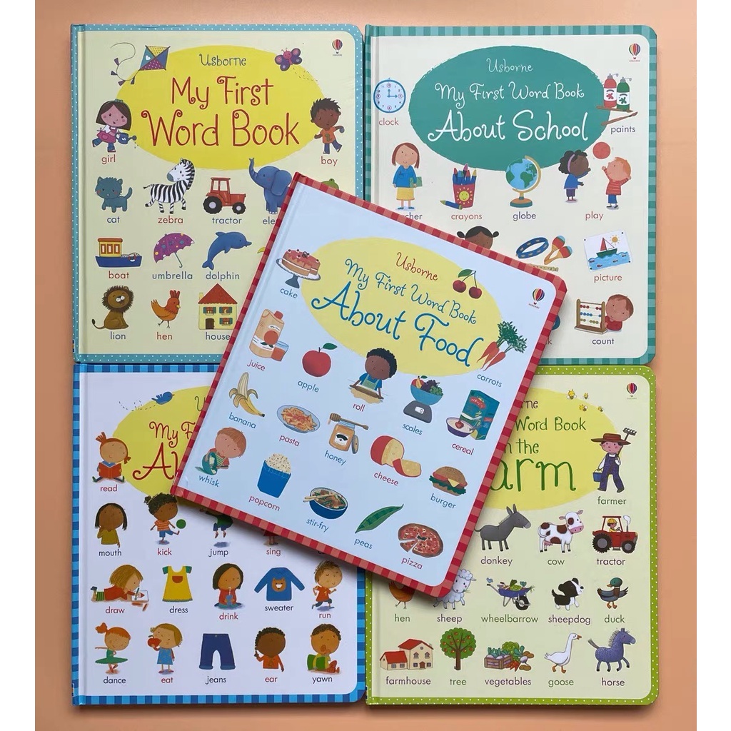 Usborne My First Word Book Board Book 5 Books Set Children's Picture ...