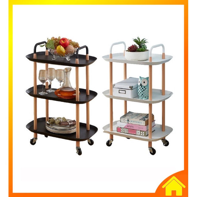 [OneHome] 3 Tier Trolley Storage Rack Handle Kitchen Multipurpose Rak ...