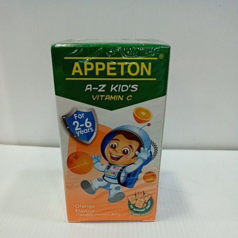 Appeton A-Z Kid's Chewable Vitamin C Orange Flavour (100tabl) | Shopee ...