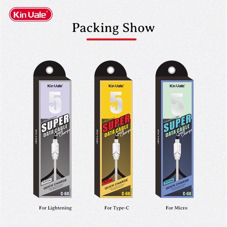 Kin Vale 100% Original 5A Fast Charging Cable Micro Usb/Type-C for Oppo ...