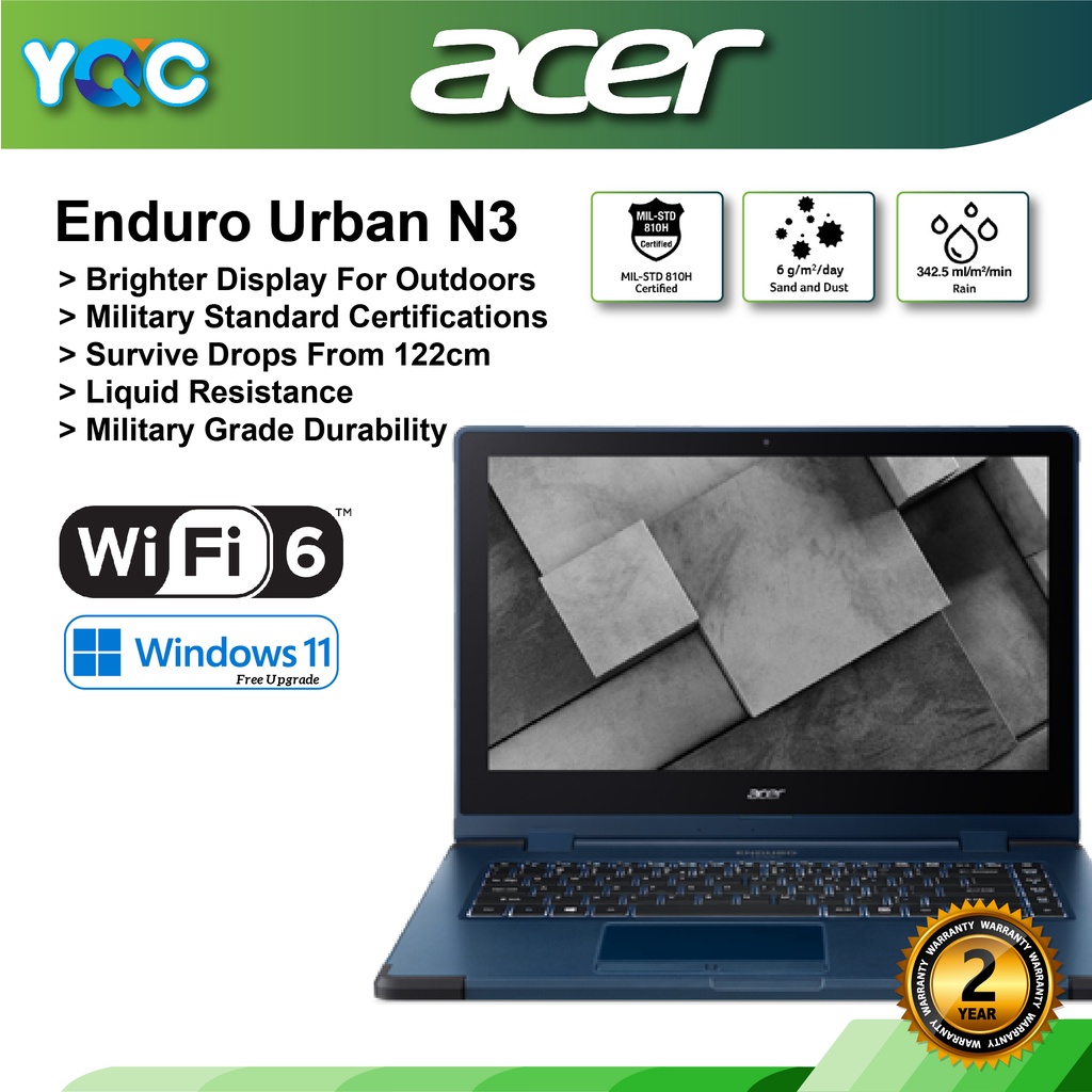 Acer Enduro Urban N3 | 14" FHD Display | i7-11th | 16GB DDR4 | EUN314A-51W-79T2 | EUN314A-51W ...