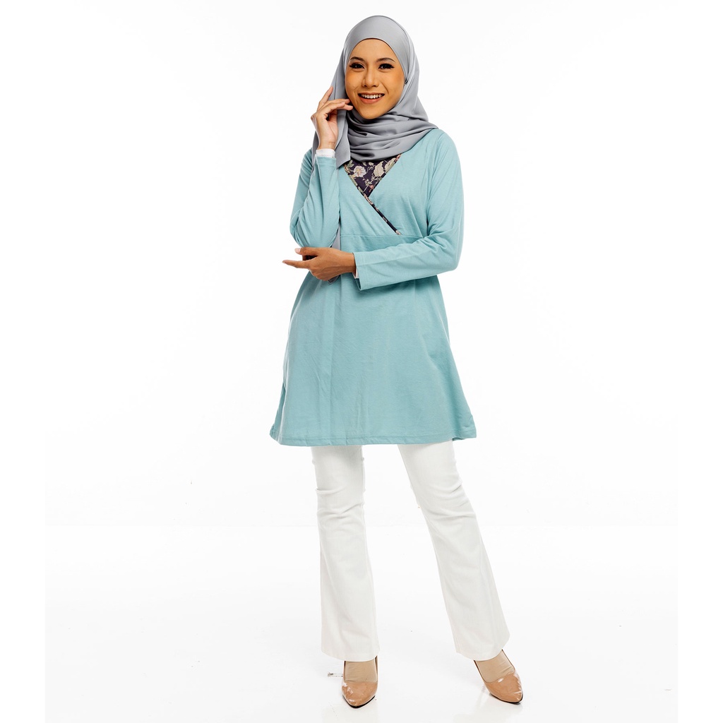 Baju Raya 2023 ~ AQEELA Kimono Nursing Blouse Tshirt (ai996) | Shopee ...