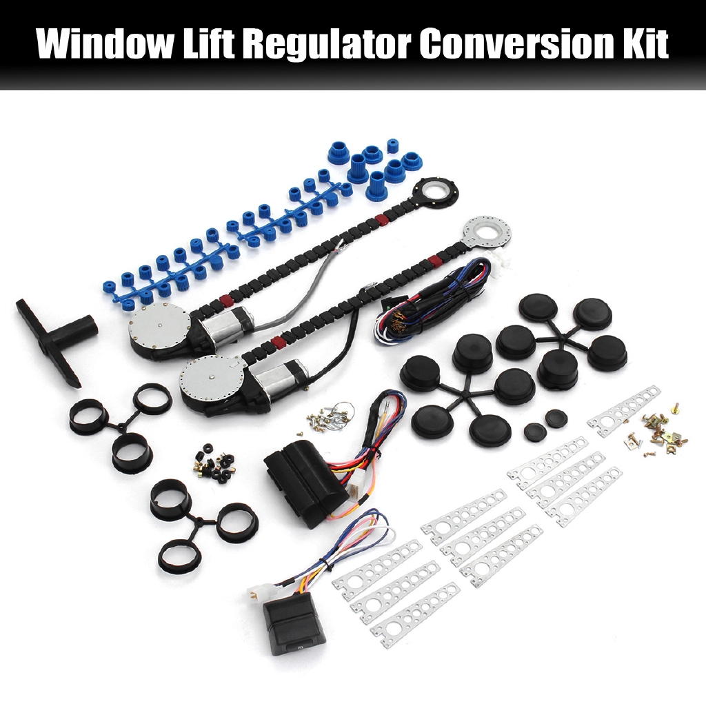 Universal Electric Car Power Window Lift Regulator Conversion Kit for 2 ...