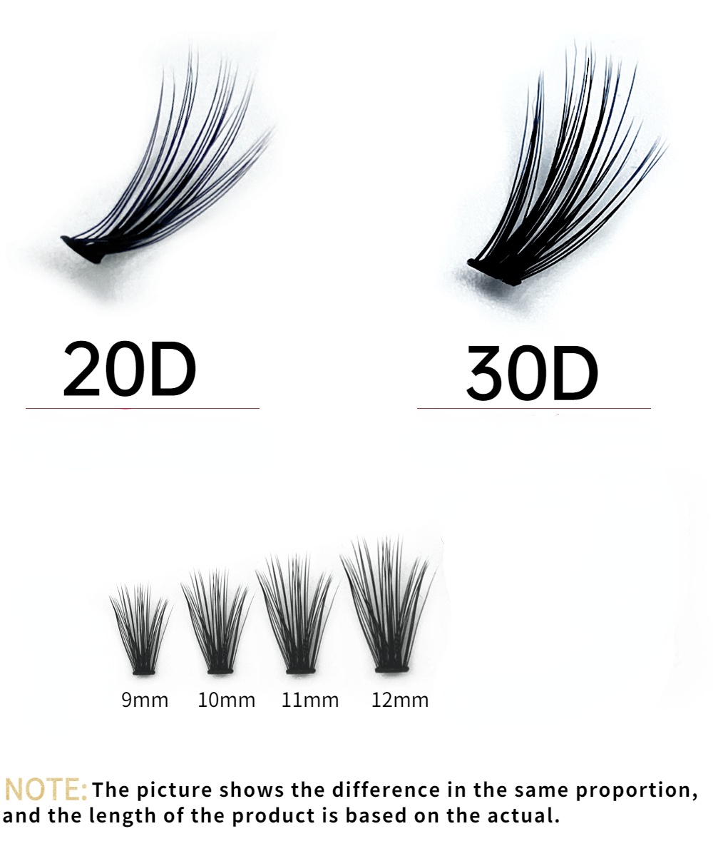 Individual Eyelashes 20D/30D/40D Faux MInk Eyelashes Soft Cluster ...