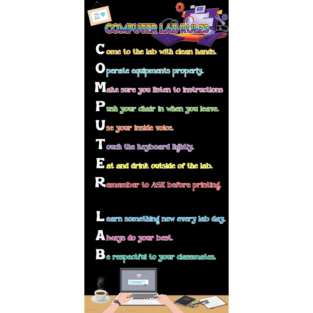 banner peraturan makmal komputer, pusat akses | computer lab rules ...