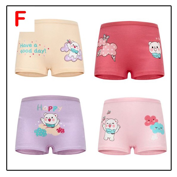 4pcs/set Baby Girl Underwear Cotton Soft Kid Panties Seluar Dalam Gadi ...