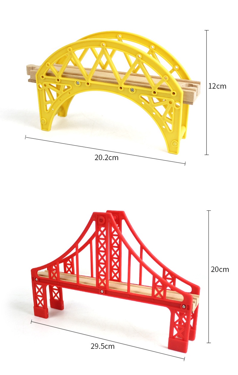 Thomas Wooden Train Track Accessories Beech Train Rail Track Set Bridge ...