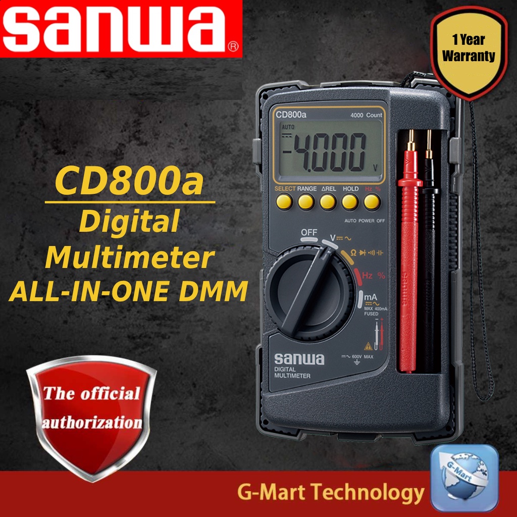 SANWA CD800A CD800A2 CD800A3 Digital Multimeter DMM 4000 Volt Counter ...