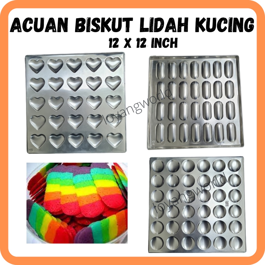 Loyang Lidah Kucing Acuan biskut lidah Acuan biskut rainbow Acuan Mata ...