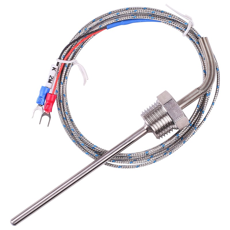 1/2 NPT Waterproof Stainless Steel K Thermocouple Sensor Pt100 RTD ...