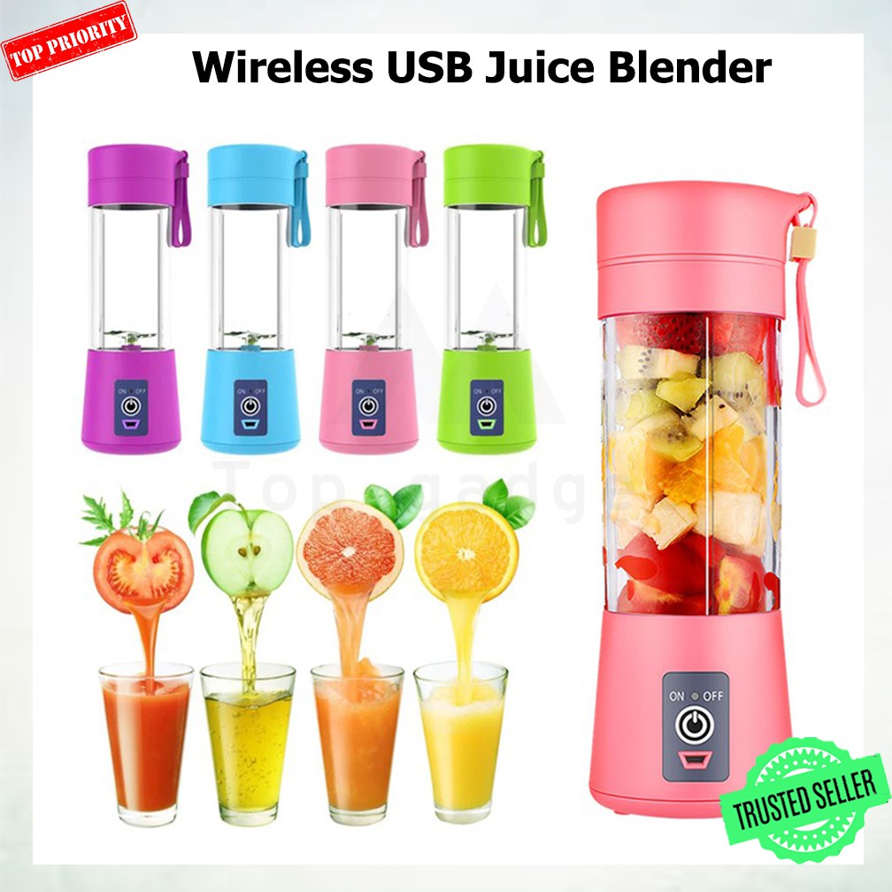 6 Blades Portable Electric Juice Cup Blender Juice Maker Blender 380ml ...