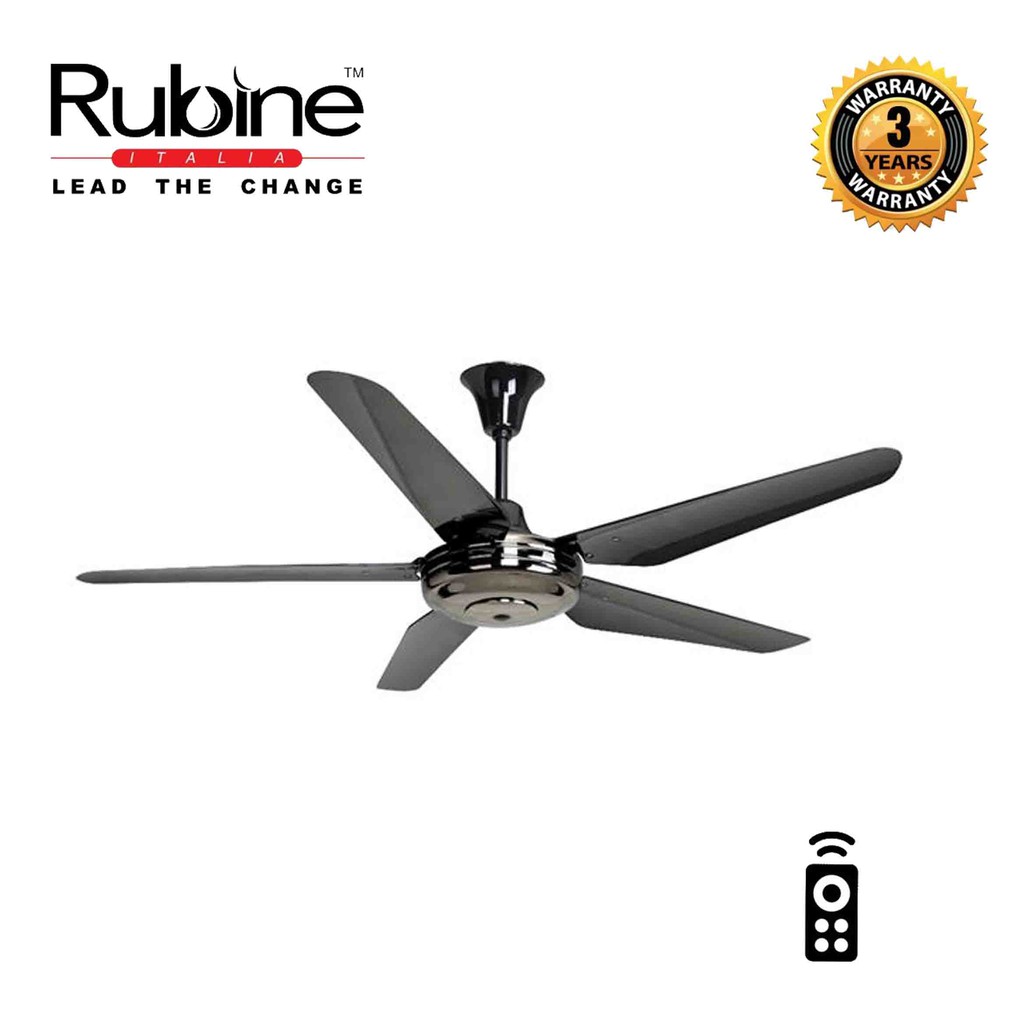 Rubine RCF-VETTA101-5B-GM 56 Inch 4-Speed Remote Ceiling Fan | Shopee Malaysia