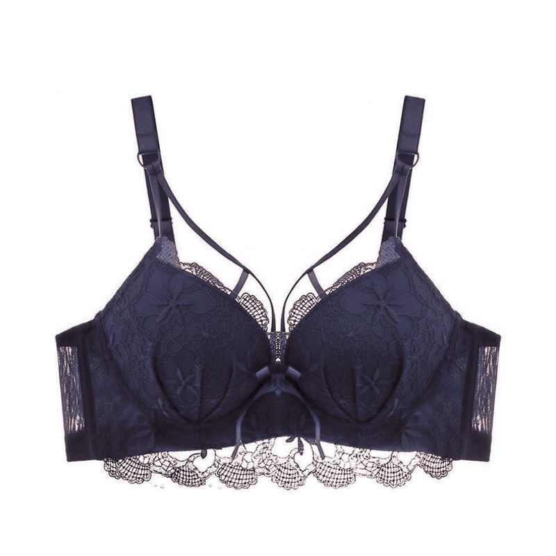 Maniyun Sexy Lace Deep V Push Up Bra Women Comfort Soft Wireless Gather