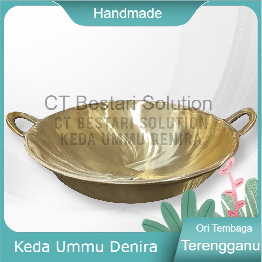 Kuali Menggoreng Tembaga Asli Terengganu 12 inci Periuk Menggoreng ...