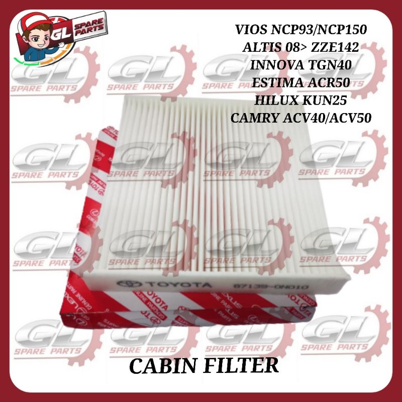 CABIN FILTER TOYOTA CAMRY ACV40/ACV50 ESTIMA ACR50 VIOS NCP93/NCP150 ...