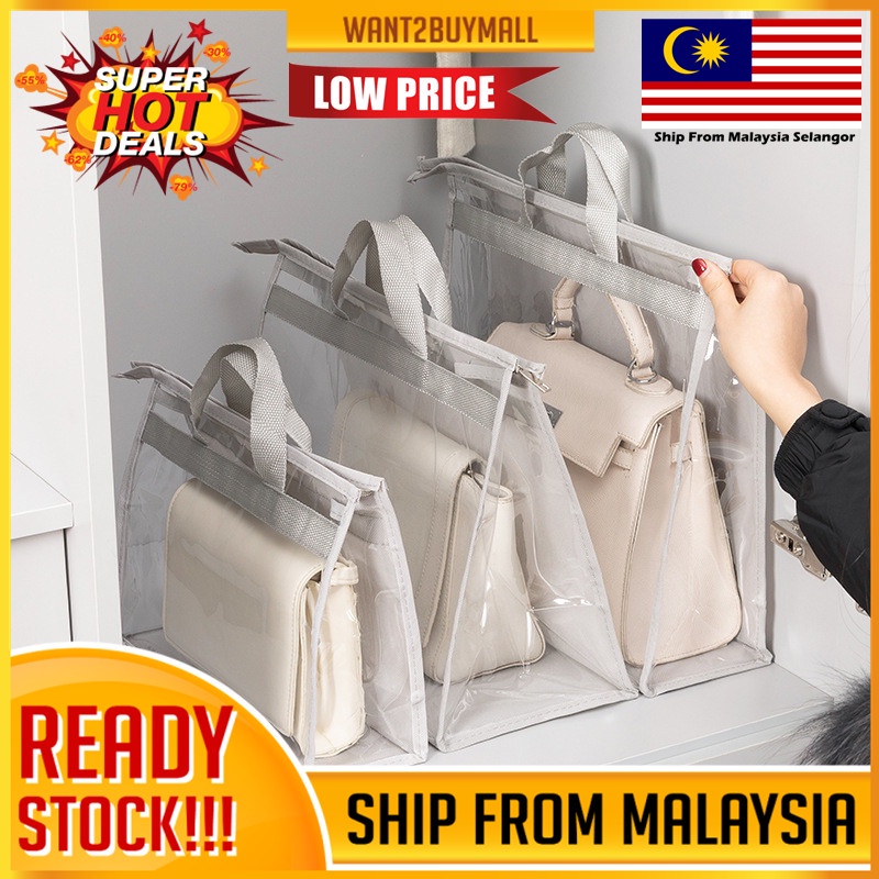 Dustproof Breathable Handbag Bag Storage Organizer Transparent Women ...