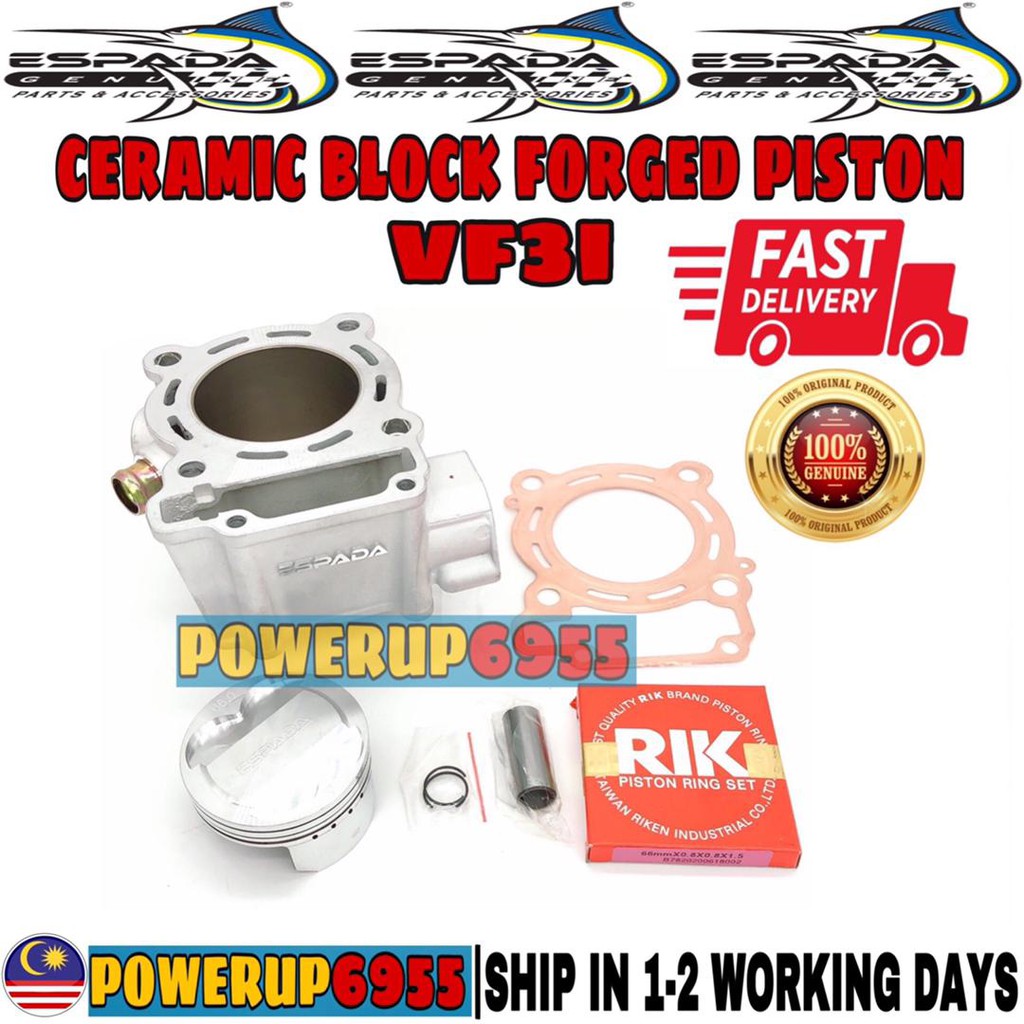 SYM VF3I VF3 ESPADA RACING CERAMIC F / R BLOCK BLOK 65MM 66MM | Shopee Malaysia