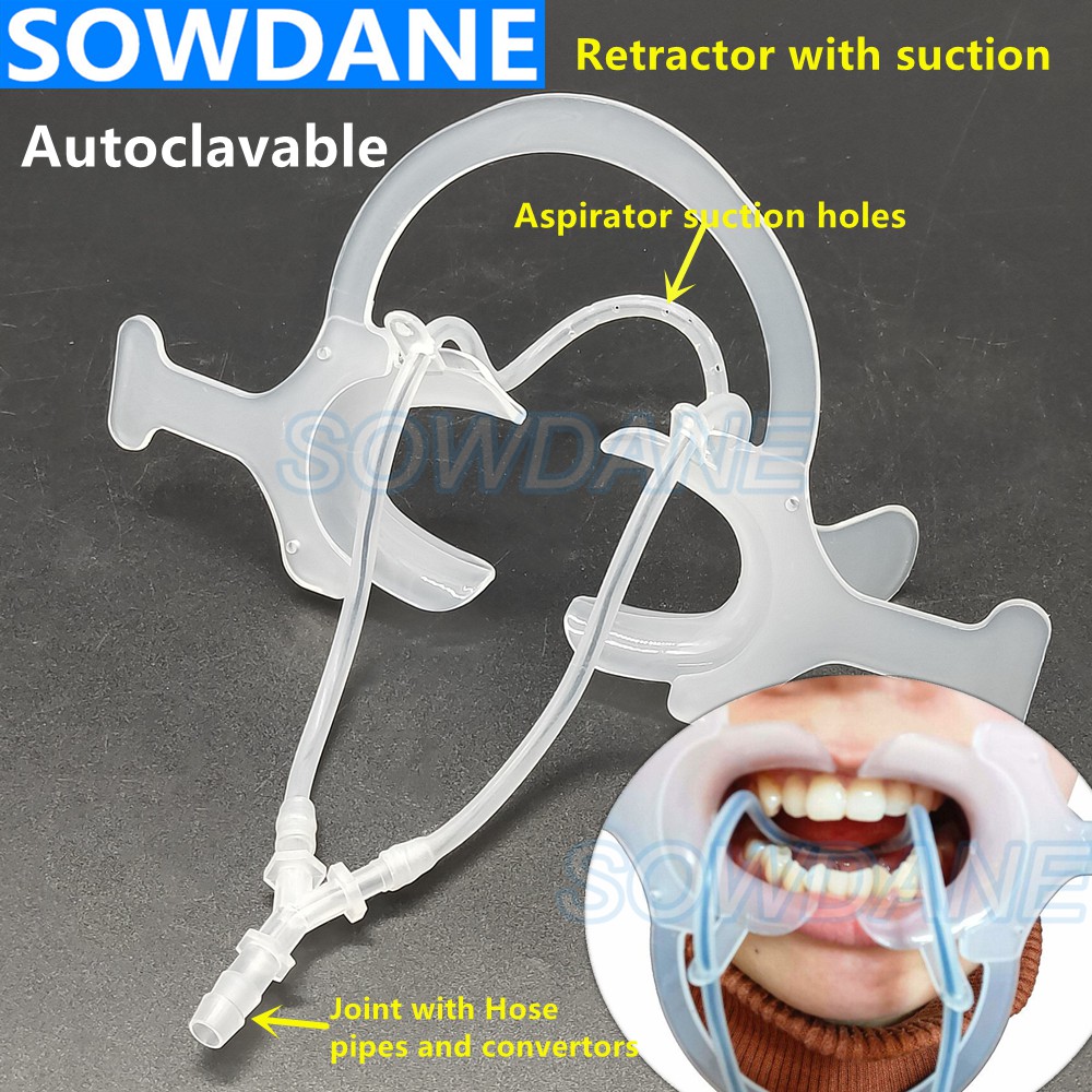 Dental Retractor Lip Cheek Retractor and Mouth Opener with Suction ...