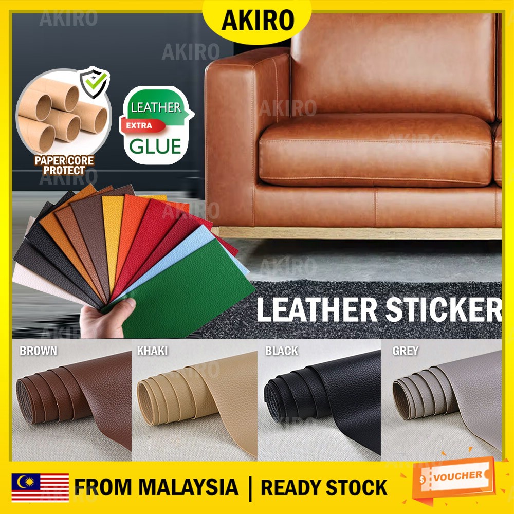 (Crazy Sales) PU Leather Sticker Self Adhesive Sofa Repairing Leather ...