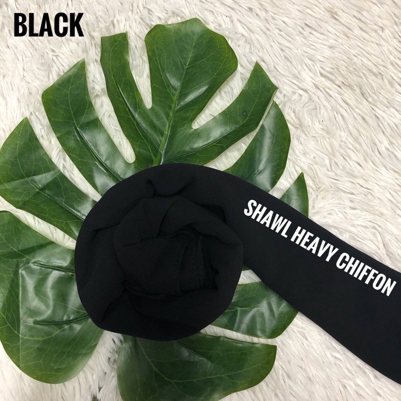 🔥SALE🔥 SHAWL HEAVY CHIFFON KEKNIS PLAIN (READY STOCK) | Shopee Malaysia