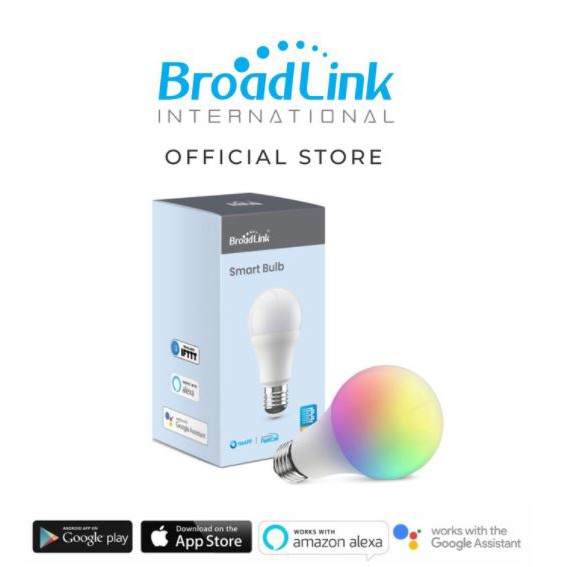 BroadLink RGB Smart Light Bulb, Smart WiFi Bulb (Multi-color/Dimmable ...