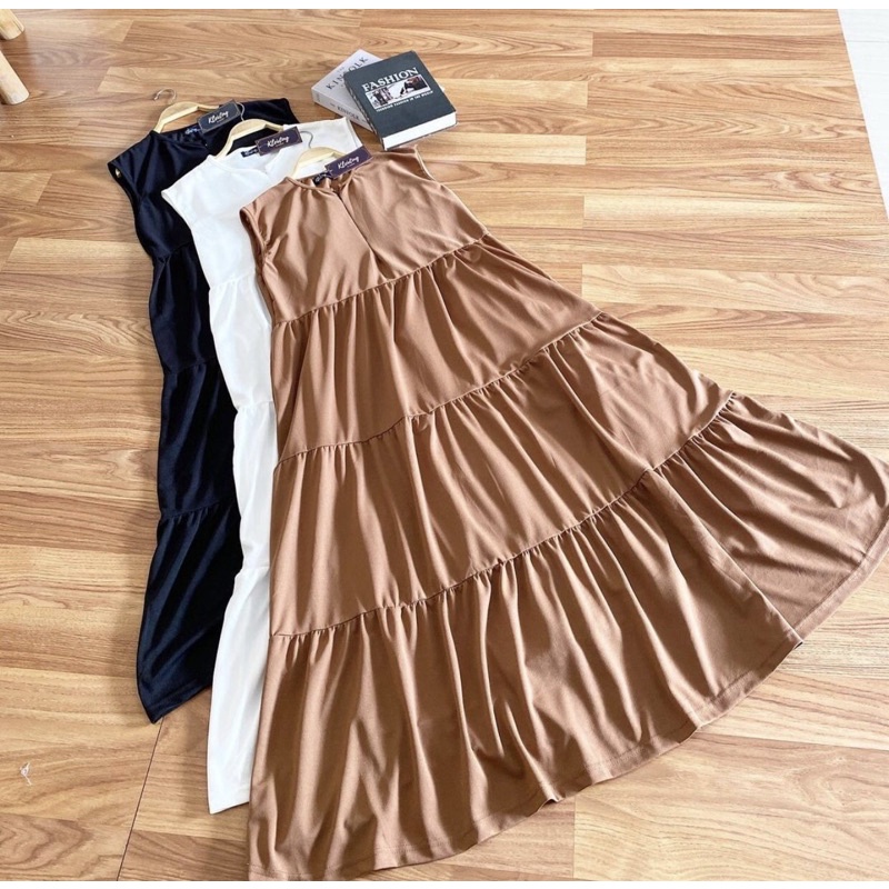 Inner DRESS/LONG DRESS Sleeveless/SHAKILA CREPE MATERIAL/WOMEN'S FLARE ...