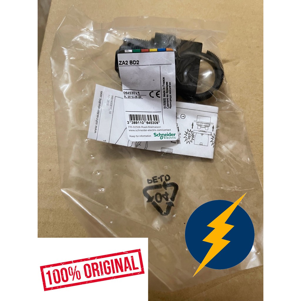 Schneider ZA2BD2 black selector switch - 2 positions - standard handle ...