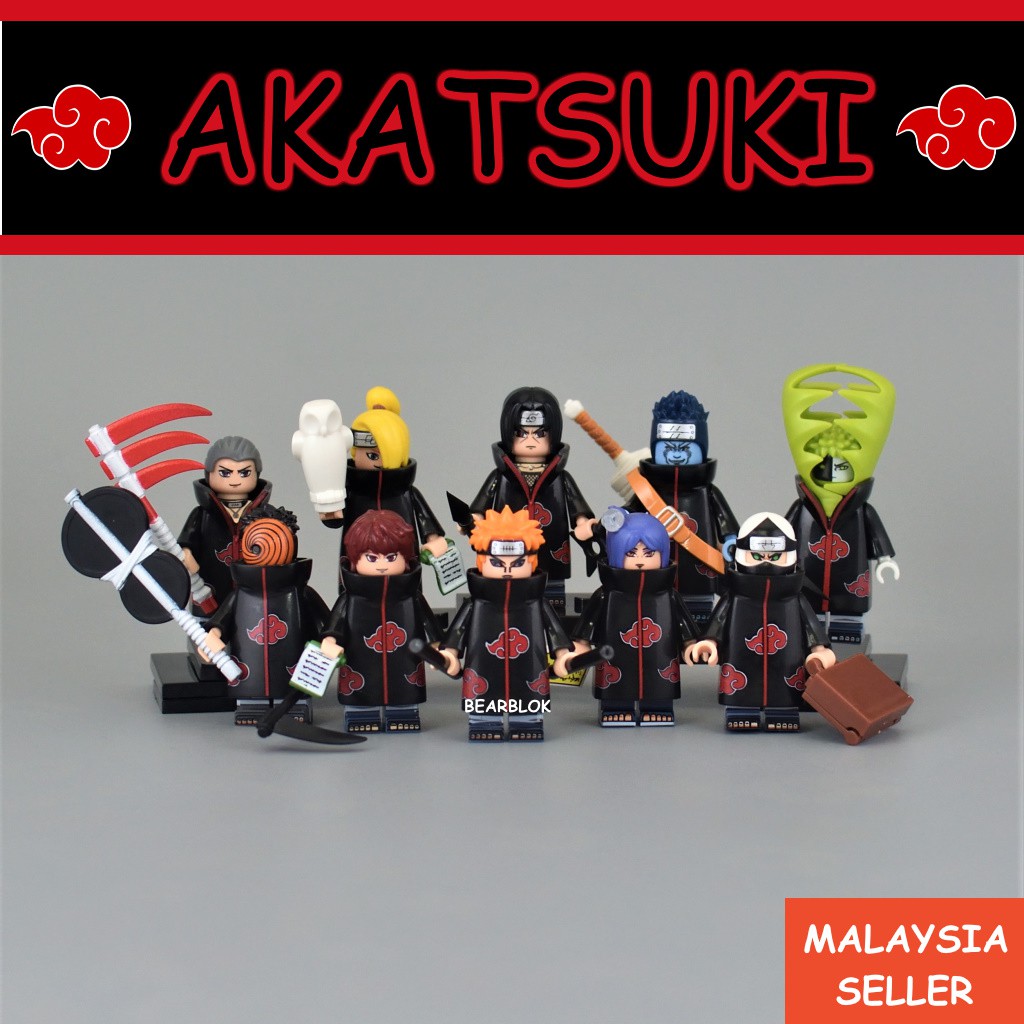Akatsuki mini figure naruto anime 10 character (Lego Compatible ...