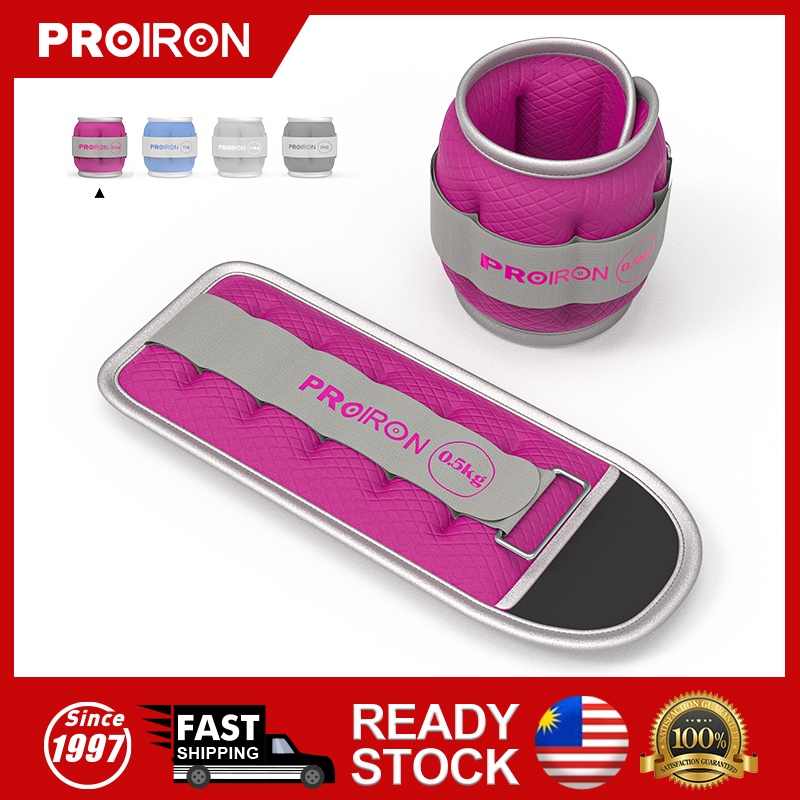 PROIRON 1 pair 0.5kg-2kg Ankle Weights Sand bag Wrist Arm Leg Exercise,High Quality Iron Pellets ...