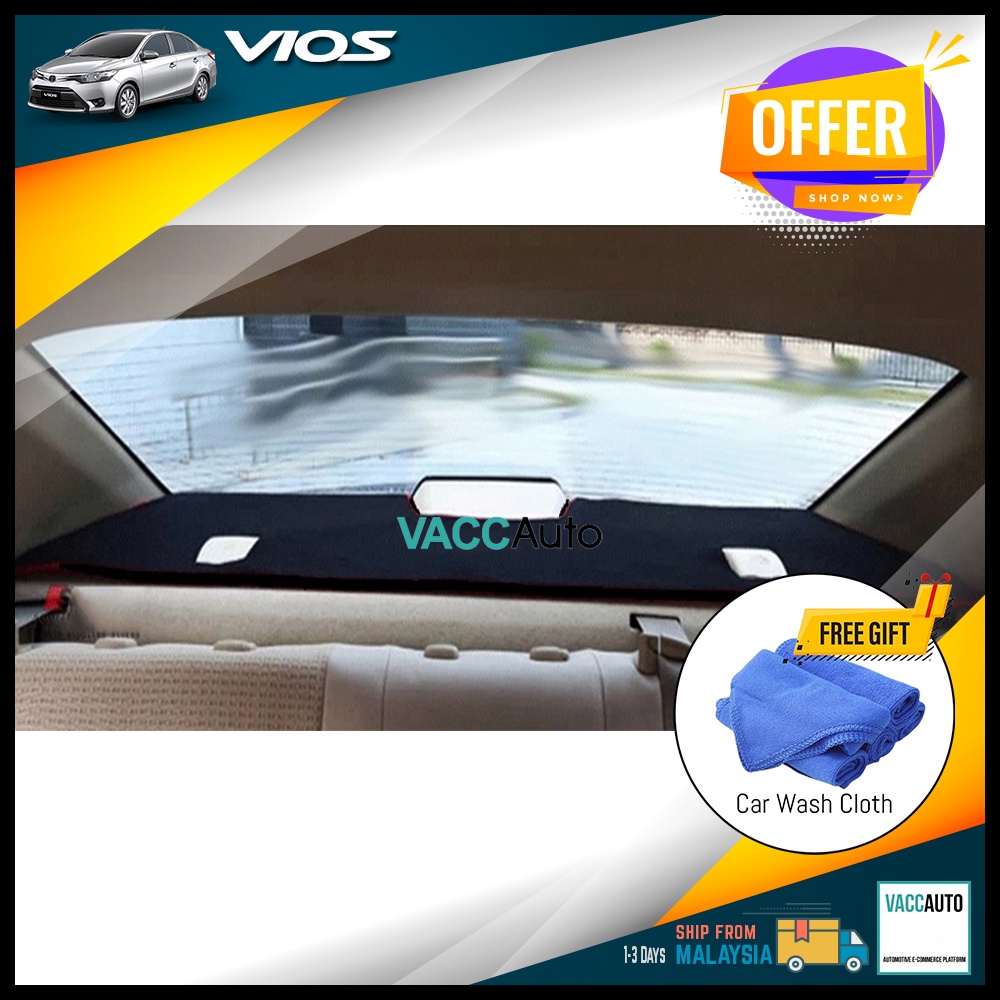 Toyota Vios (3rd Gen) Rear Dashboard Carpet Red Line or Black Line ...