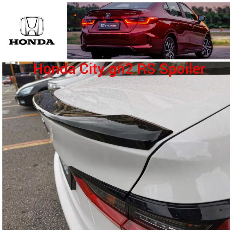 Honda City gn2 2020 2021 2023 2024 OEM RS spoiler ducktail spoiler With Glossy black / Carbon ...