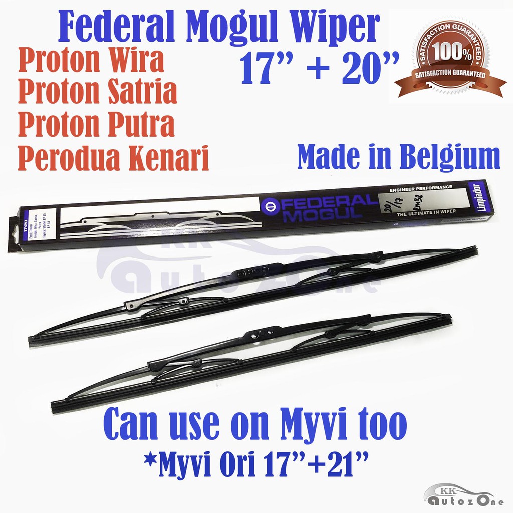 Wiper Wira USA Brand Federal Mogul ( Made in Belgium) wiper For Proton Wira, Satria, Putra and ...
