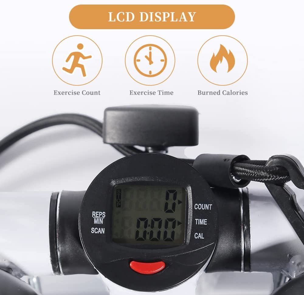 🔥🔥 Home Gym Mini stepper with Resistance Bands LCD Counter Slimming Leg ...