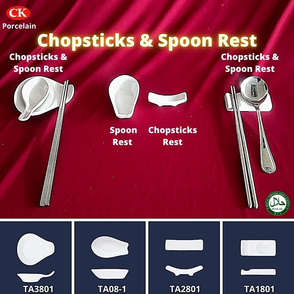 CK Porcelain Spoon and Chopstick Rest [Ready Stock] | Shopee Malaysia