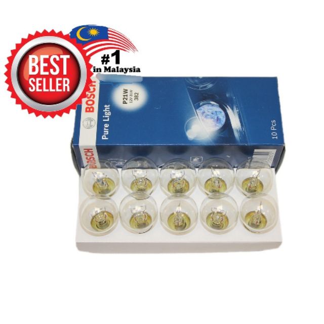 Bosch Pure Light P21W 12V 21W 382 Bulb 1141 BULB Signal Bulb(10pcs ...