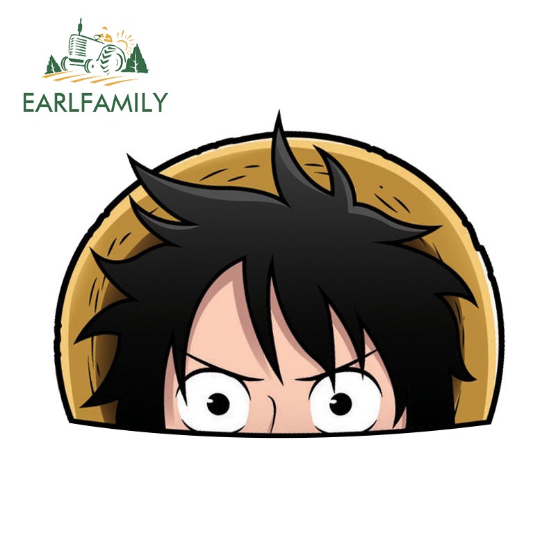 EARLFAMILY 13cm x 10.1cm D Luffy Peeker Car Stickers Camper Car ...