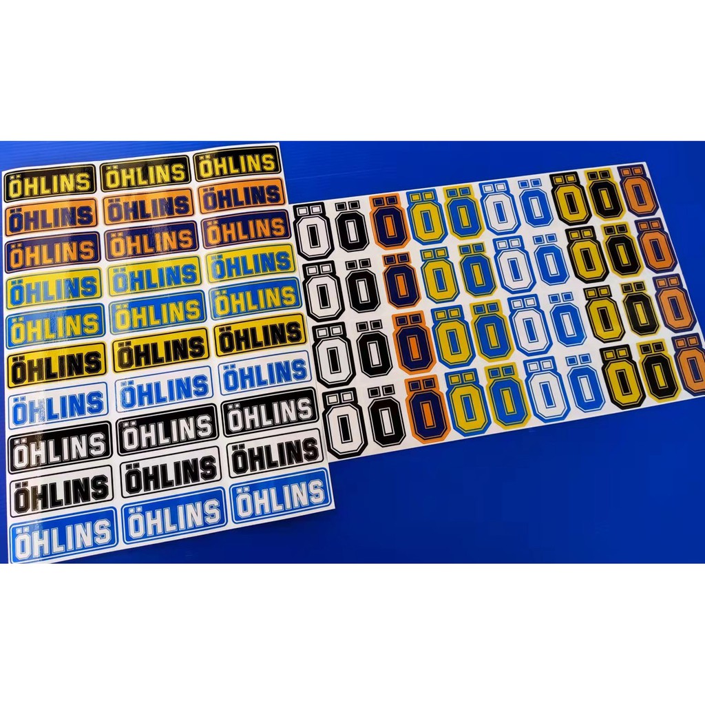 OHLINS Sticker Decal Untuk Motor&Car Sticker Printed Double Layer ...