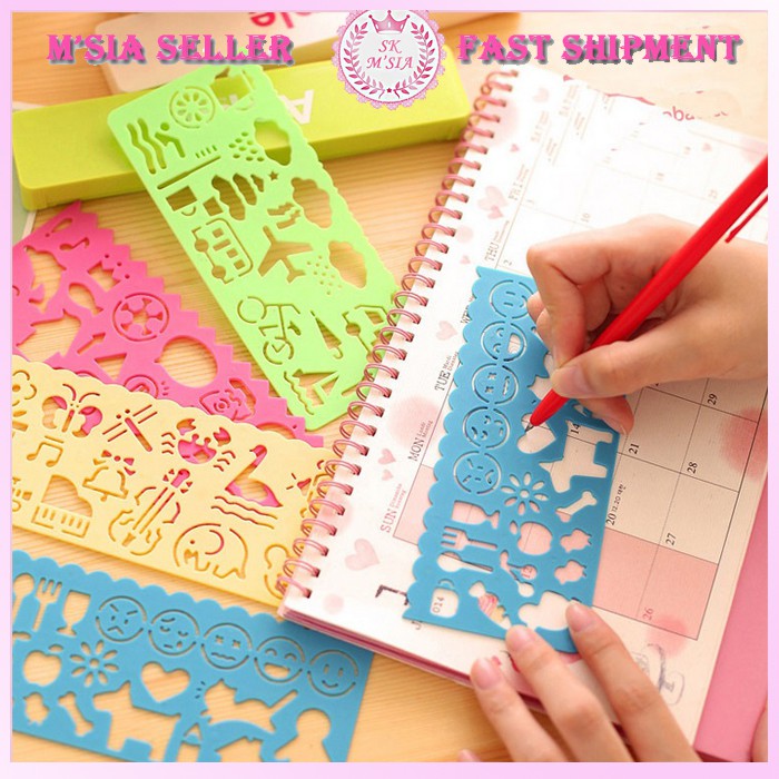 4pcs Fun Art Rulers Set With Many Designs For Children and Students ...